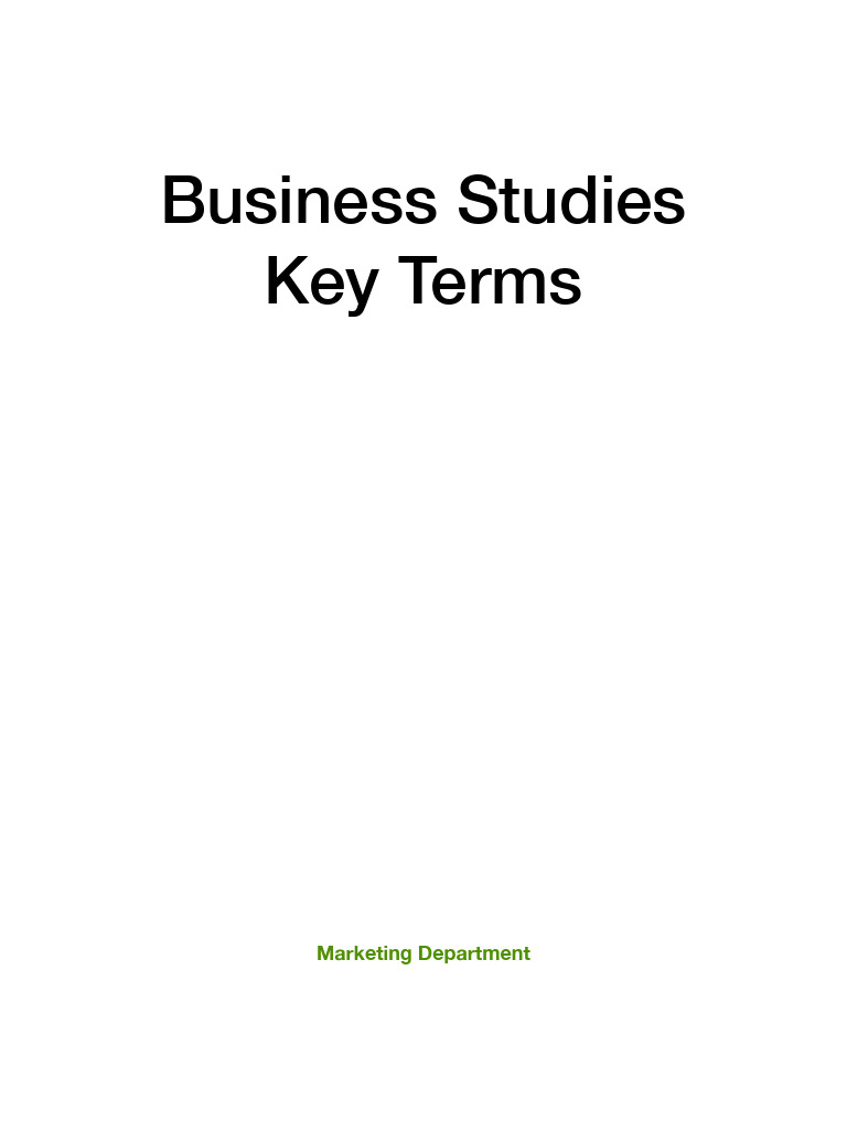 3 Business Key Terms Marketing | PDF | Marketing | Pricing