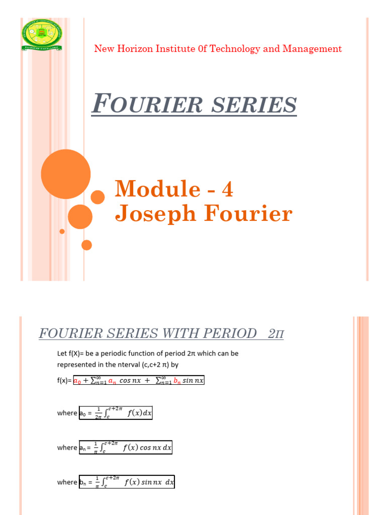 Understanding Fourier Series Basics | PDF | Teaching Methods ...