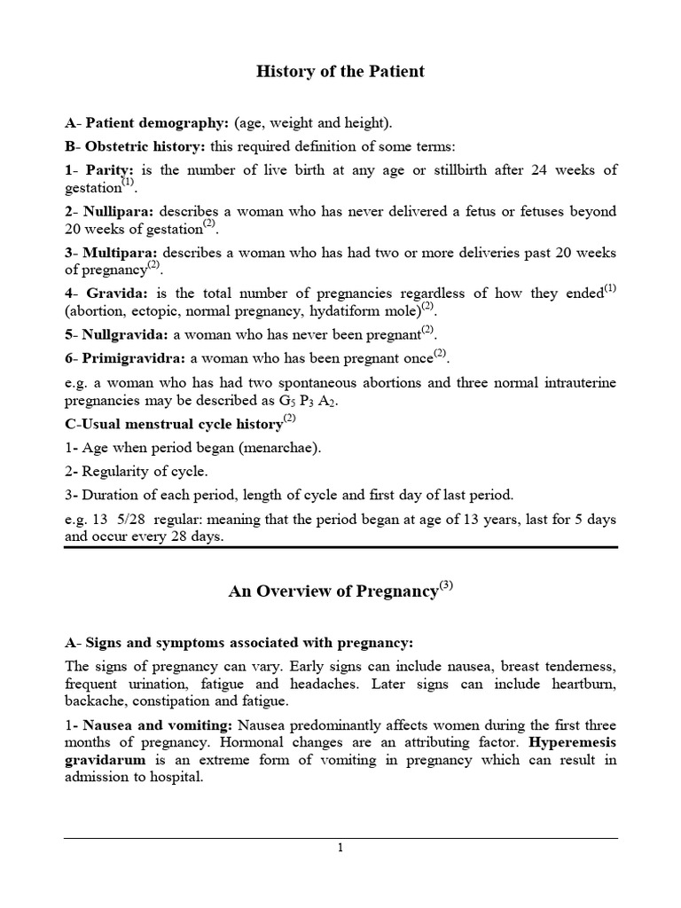 Obstetric History & Pregnancy Overview | PDF | Miscarriage | Pregnancy