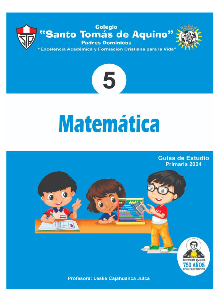 2024 Matemática Ib 5to Primaria | PDF | División (Matemáticas) | Multiplicación