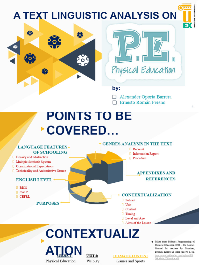 A Text Linguistic Analysis On Physical Education-Alex&ernesto | PDF ...