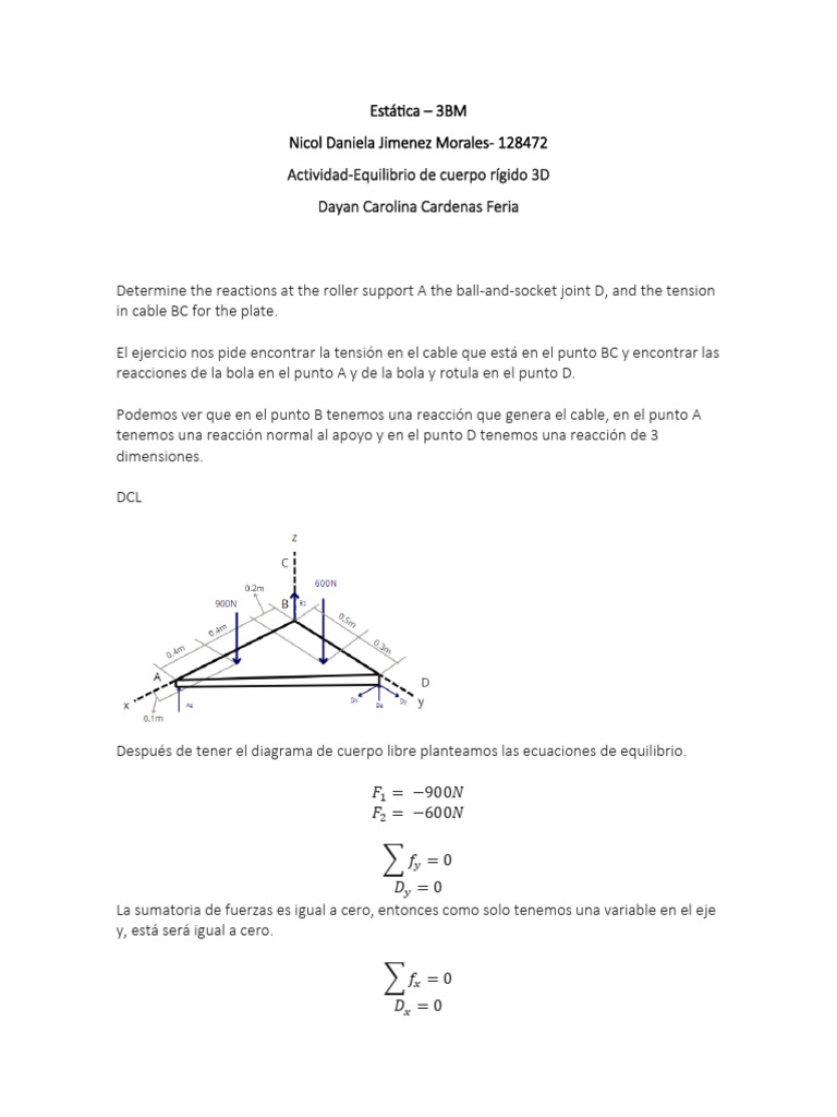Actividad Estatica | PDF | Mecánica | Mecanica clasica