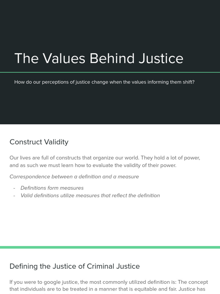 the values behind justice | PDF | Justice | Crime & Violence