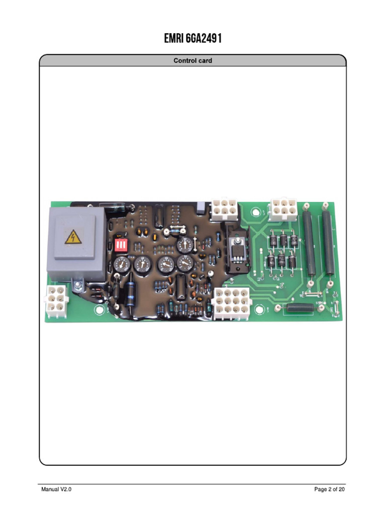 Automatic Voltage Regulator 6GA2491.92 AVR Siemens | PDF