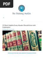 51 Essential Short Hadiths Explained | PDF | Hadith | God In Islam