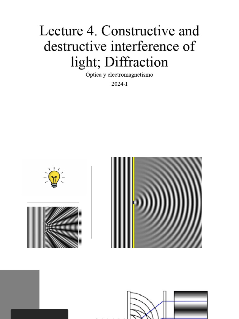 Lecture4.Constructive and Destructive Interference of Light Vs Diffraction | PDF | Diffraction ...