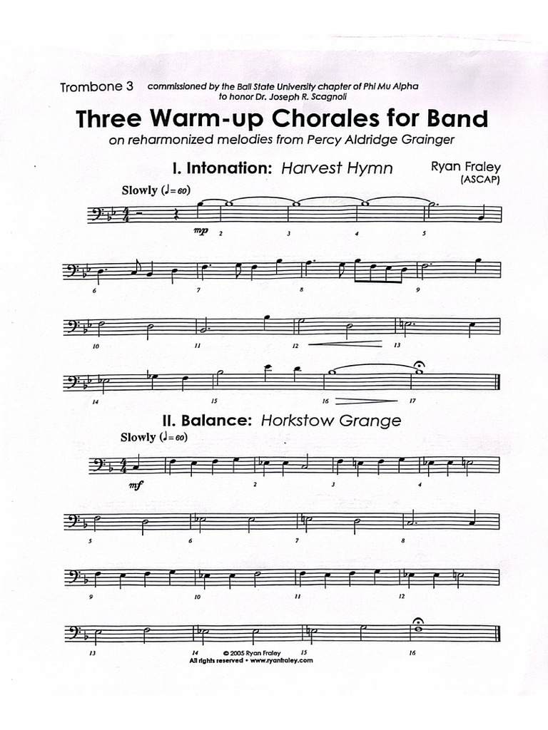 SR Warm Up Chorales | PDF