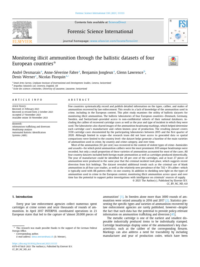 SAS - 2021 - Forensic Science International - Monitoring Illicit ...