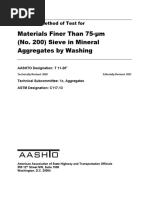 AASHTO (T) - Equivalencias ASTM | PDF