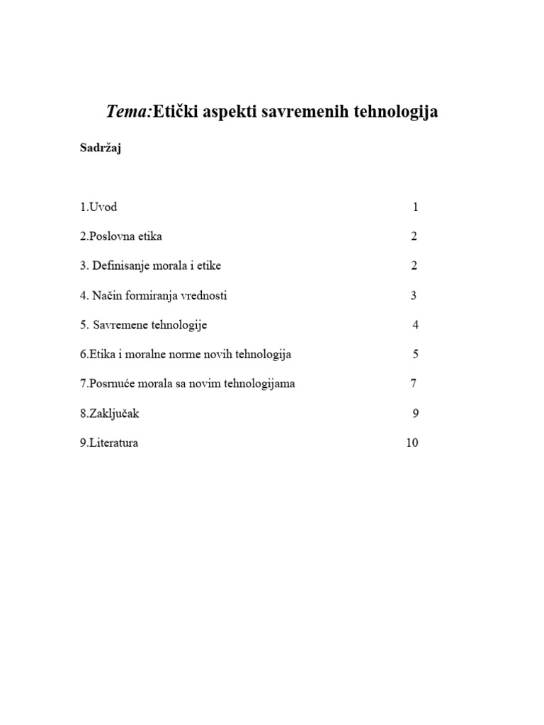 Eticki Aspekti Savremene Tehnologije | PDF