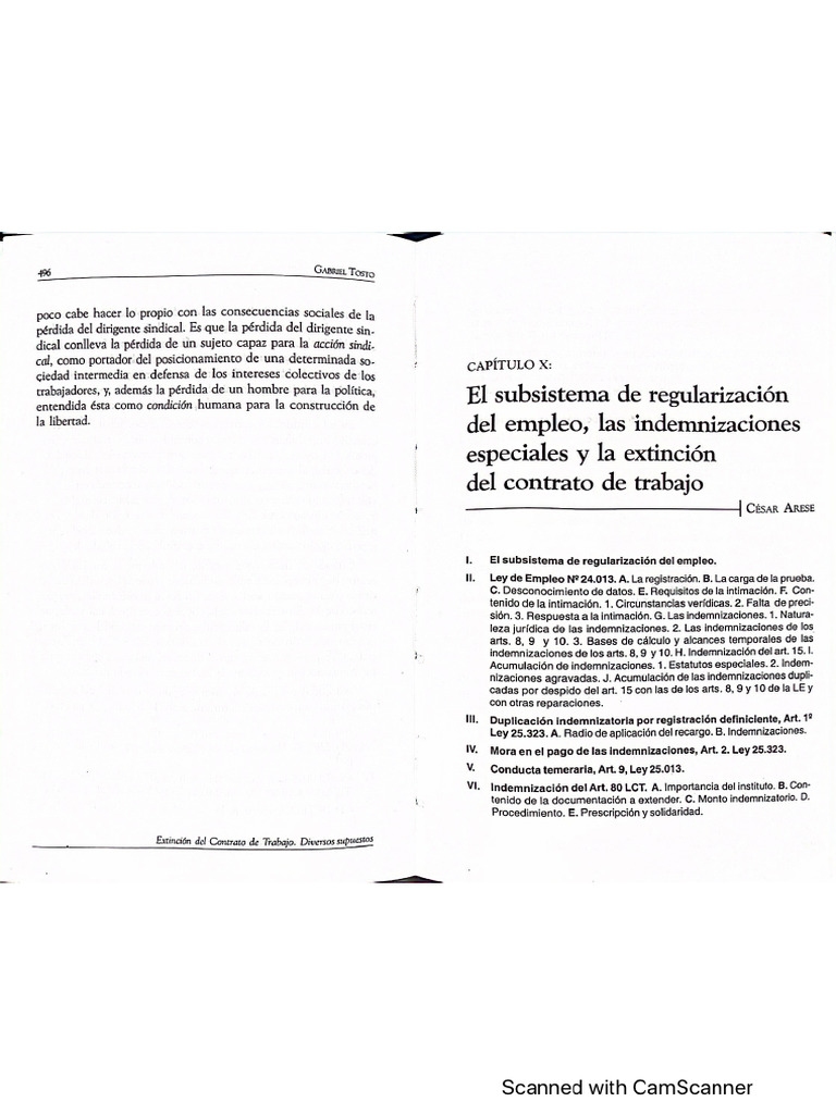 Libro Laboral - TOSTO - TOSELLI - ARECE - 24.013 - 25.323 - Art. 80 ...