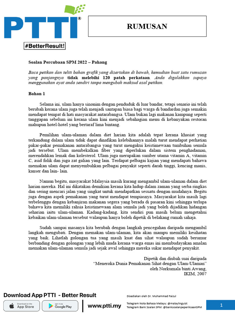 Latih Tubi Rumusan 3 | PDF