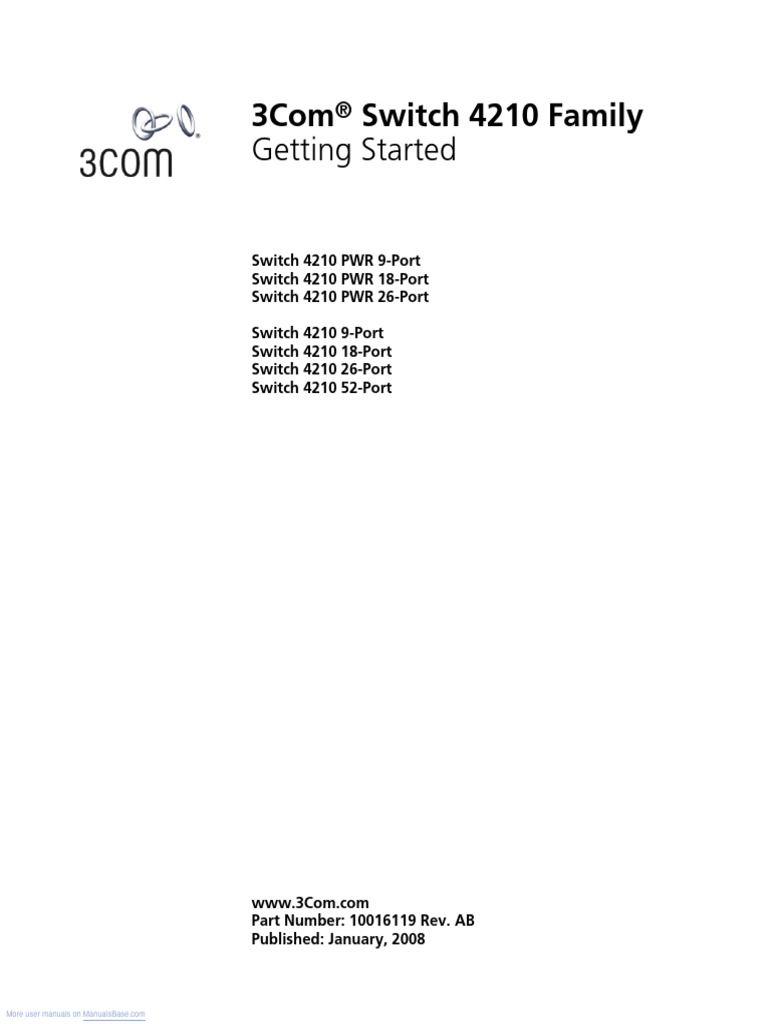 Switch 3com 4210 | PDF | Network Switch | Alternating Current
