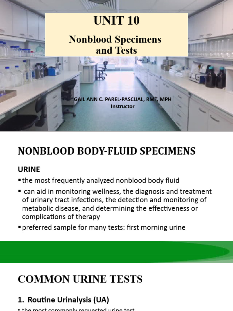 Nonblood Specimens and Tests | PDF | Urinary Tract Infection | Medical ...
