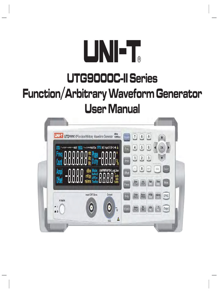 GENERADOR UNIT Utg9000cii - Series | PDF | Modulation | Frequency Modulation