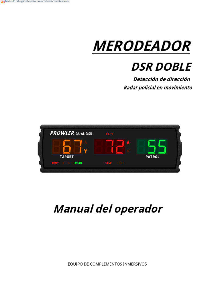 Prowler-Dual-DSR en Es | PDF | Velocidad