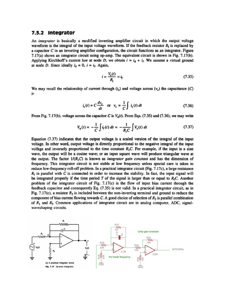 Integrator Circuit | PDF