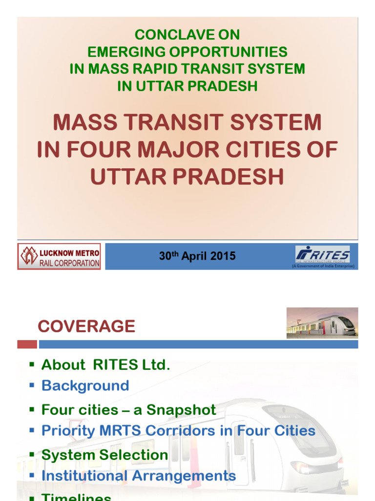 Emerging MRTS Opportunities in UP | PDF | Rapid Transit | Passenger ...
