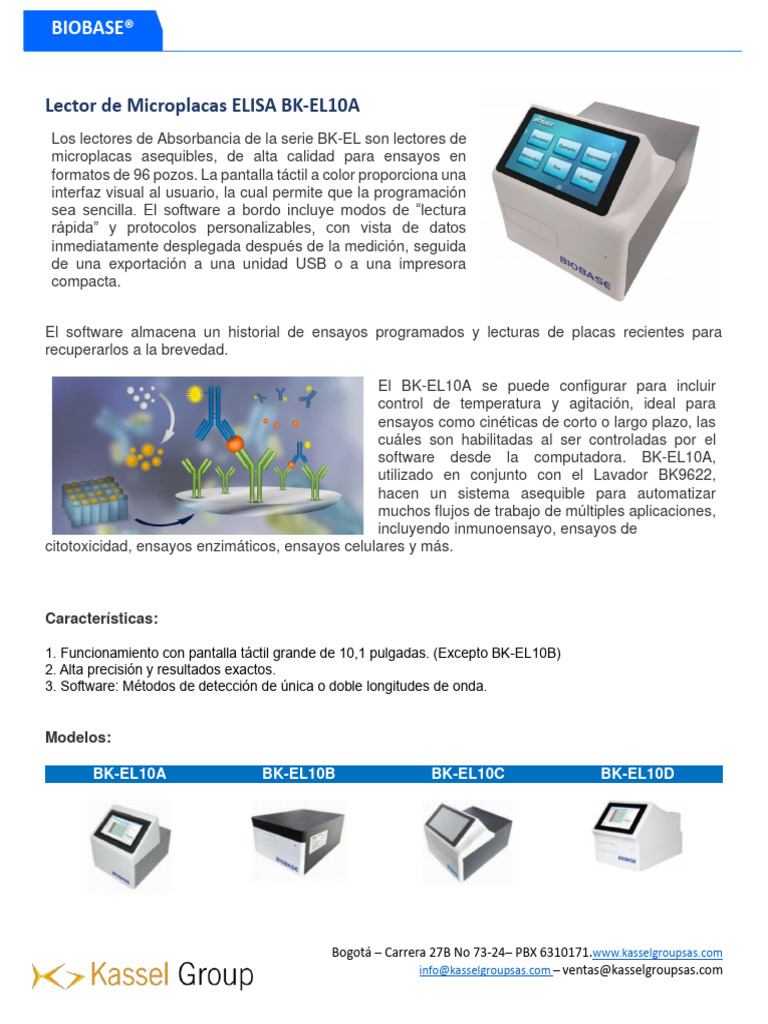 Lector de Microplacas ELISA BK-EL | PDF | Elisa | Informática