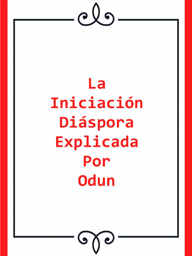 Iniciación en Osha: Ritual y Odun | PDF | Rituales