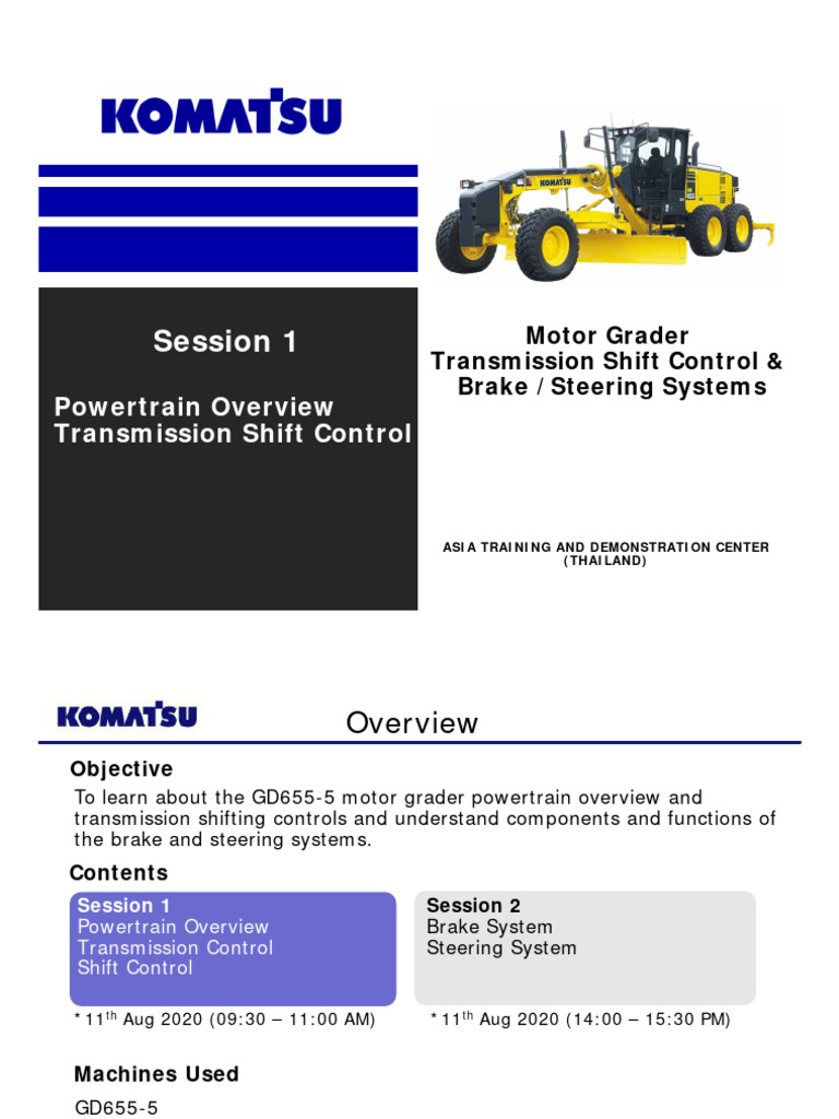 GD655-5 Powertrain Overview and Transmission Control System Session 1 | Download Free PDF ...