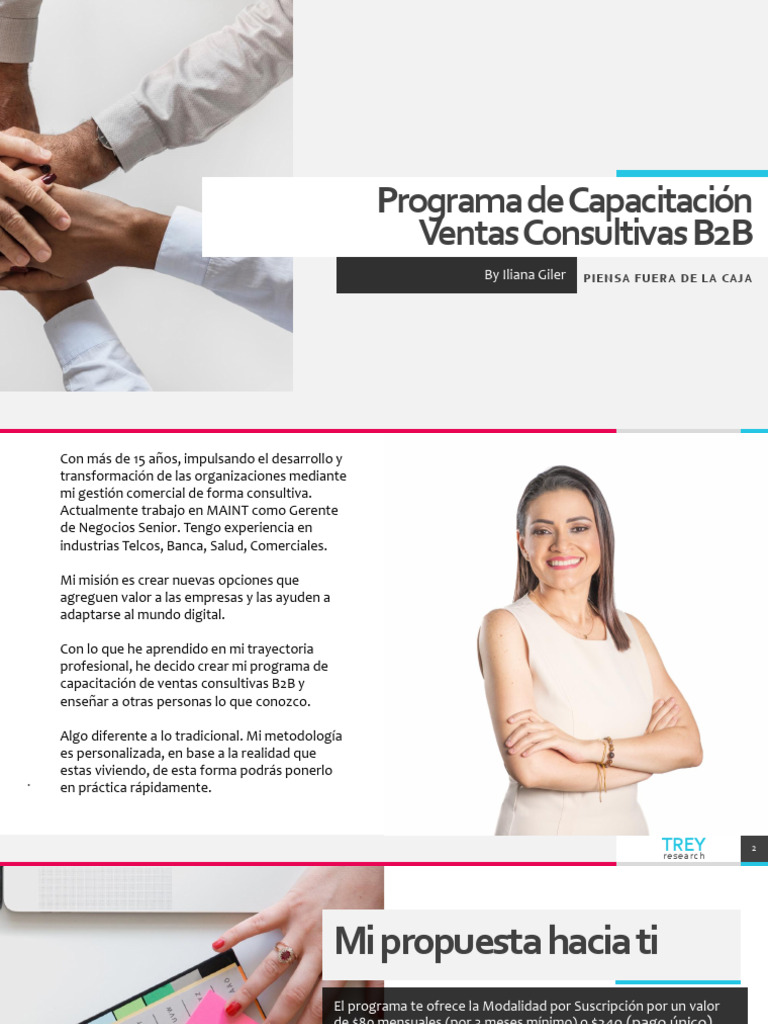 Programa de Capacitación - Ventas - Consultivas - B2B - by - Iliana - Giler - 2024 | PDF ...