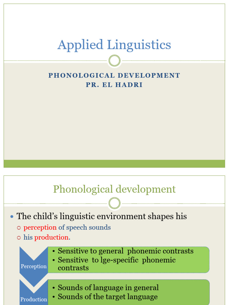 Phonological Development 2021 | PDF | Syllable | Consonant