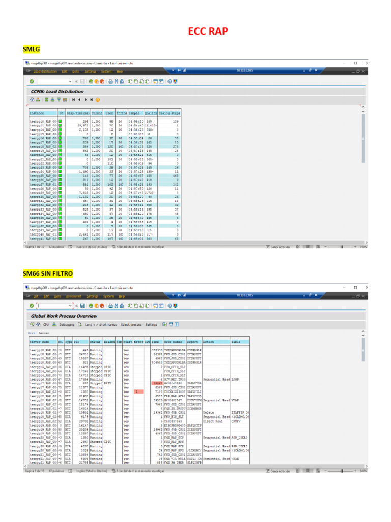 CheckList ECC RAP OCC | PDF
