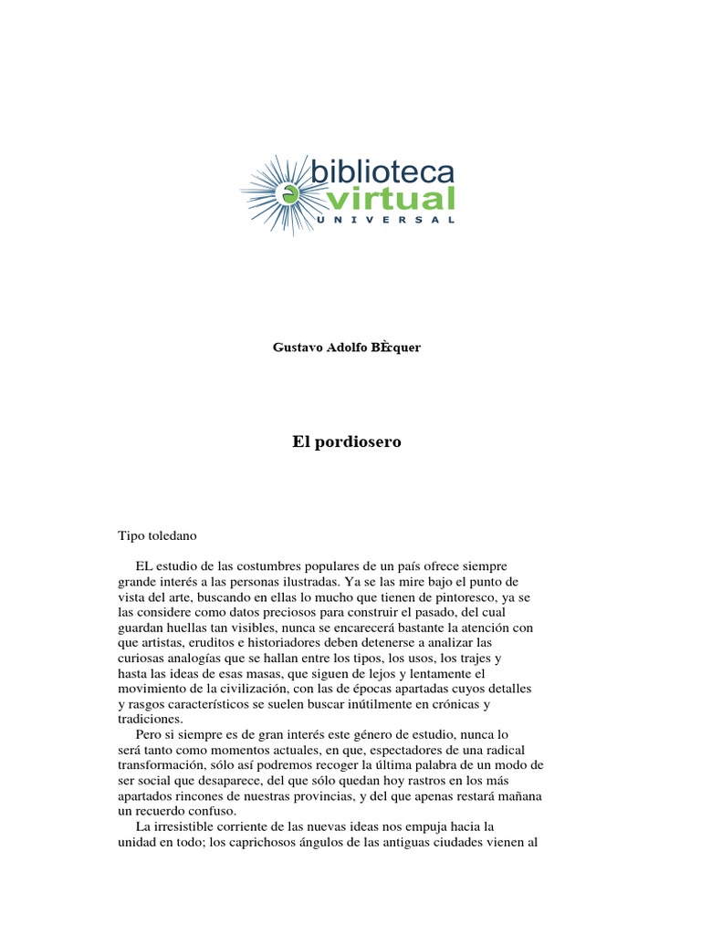 El Pordiosero | PDF | Educación en artes liberales