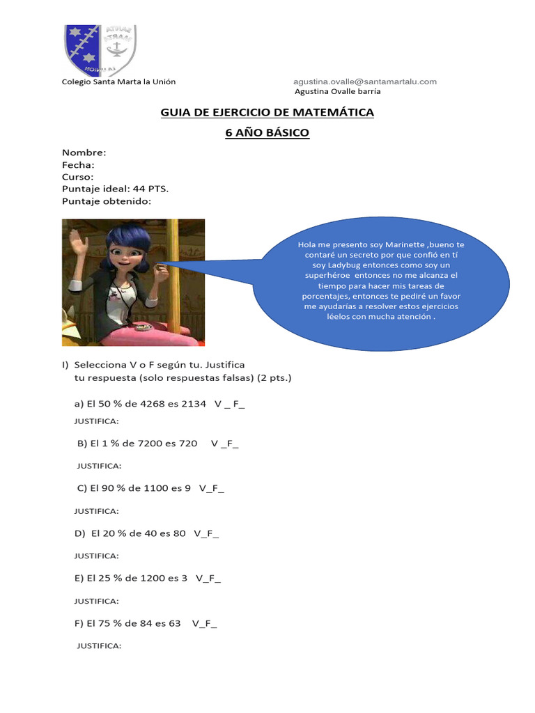 Guia de Ejercicio Agustina Ovalle | PDF