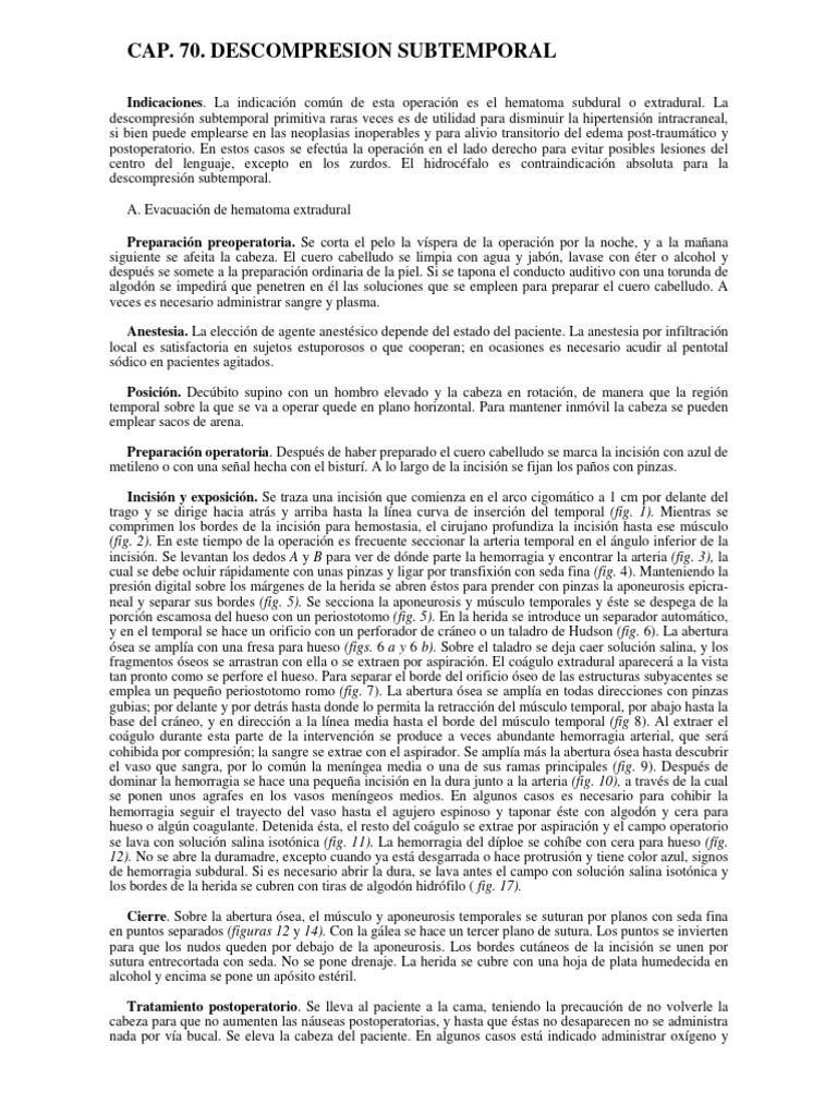 Cap 70 - DESCOMPRESION SUBTEMPORAL | PDF | Anestesia | Medicina CLINICA