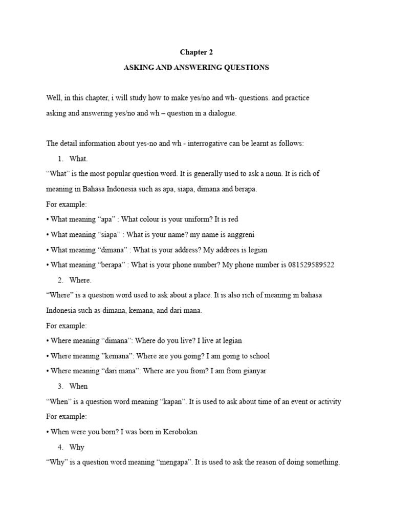 English Question Formation Guide | PDF | Question | Morphology