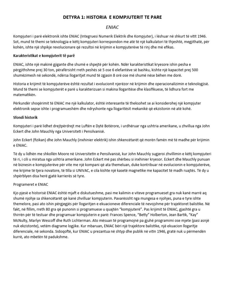 Detyra e Pare e C++ | PDF