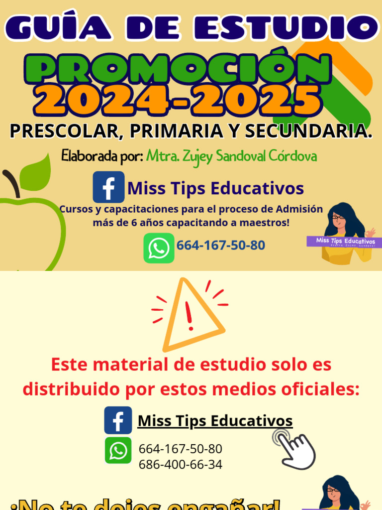 Guía de Estudio para Promoción 2024-2025 | PDF | Inclusión (Educación ...