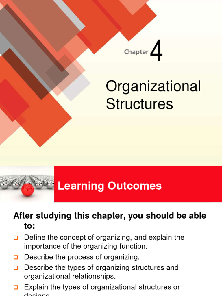 Chapter 4. Organizational Structures | PDF | Organizational Culture ...