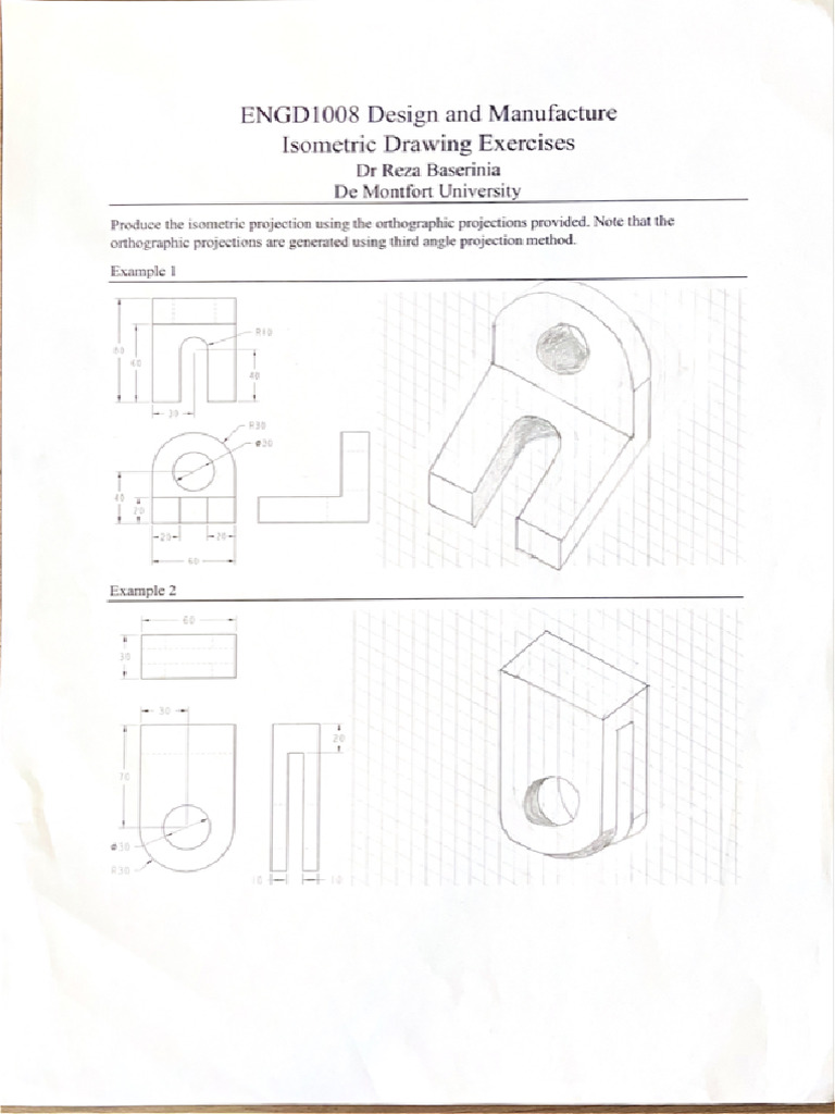 Week 3 (Isometric Drawing) | PDF