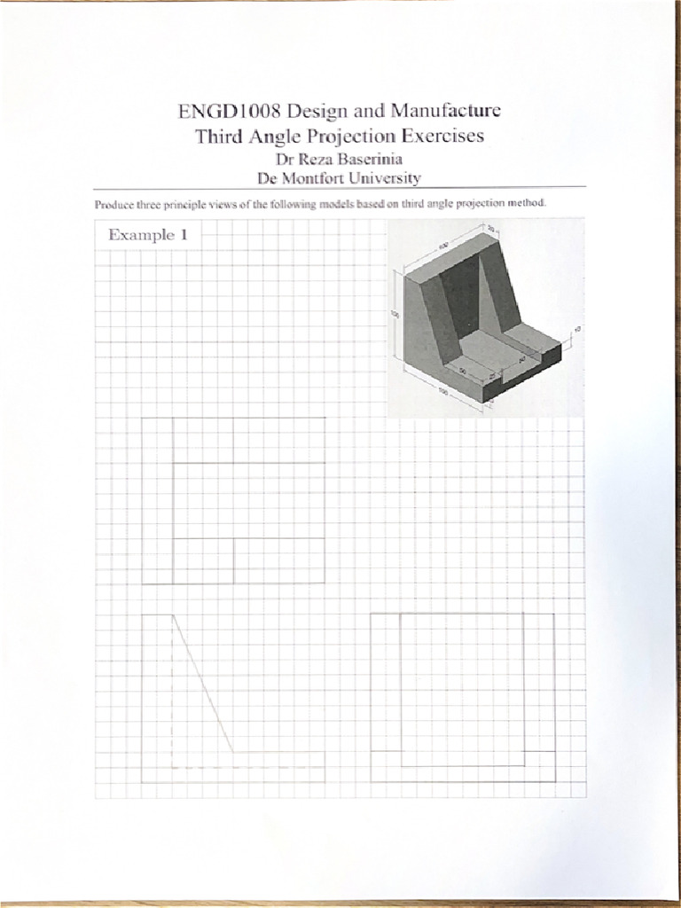 Week 2 (Third Angle Projection) | PDF