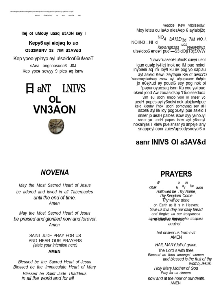 ST Jude Novena BCJ 2018 | PDF | Lord's Prayer | Christian Worship And Liturgy
