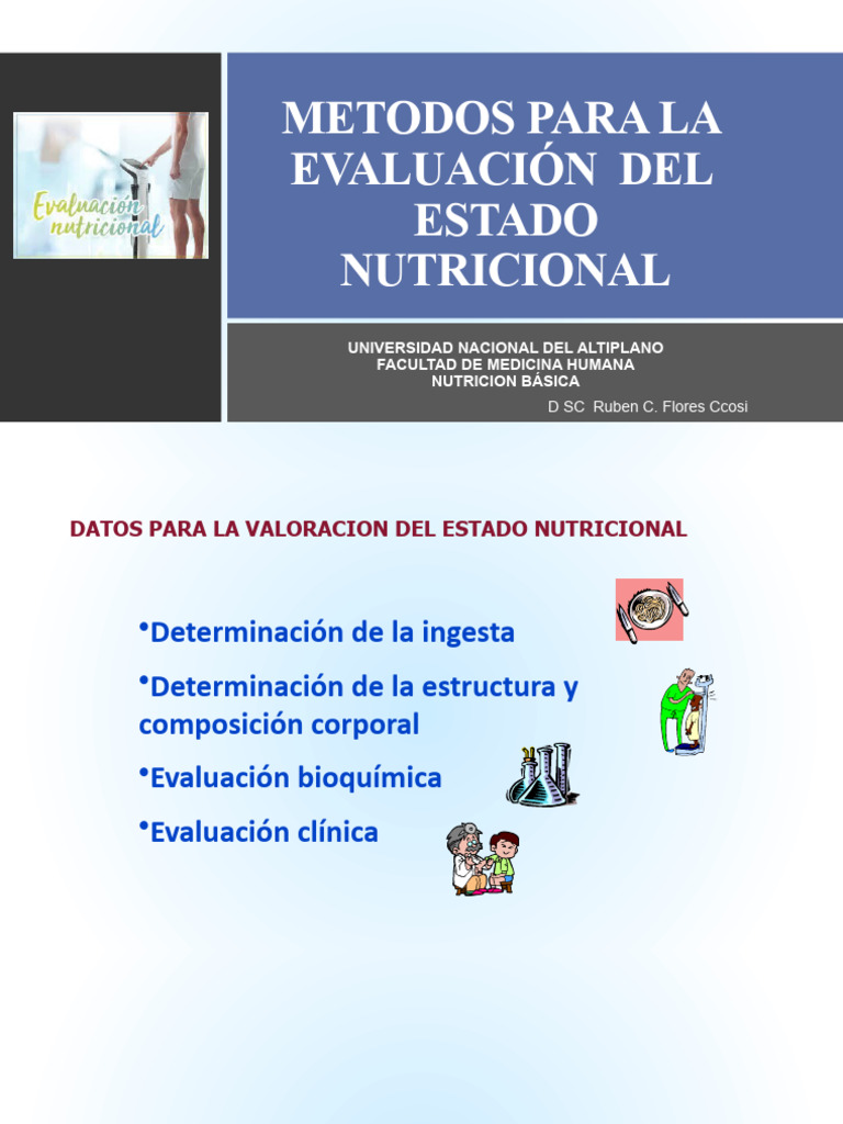 2.7 Metodos para La Evaluación Del Estado Nutricional | Descargar gratis PDF | Nutrición | Dieta ...
