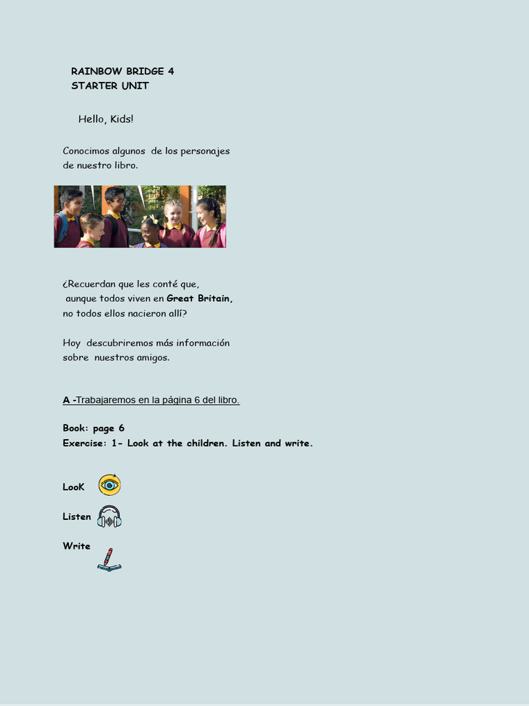RAINBOW BRIDGE 4 Starter Unit - Documentos de Google | PDF