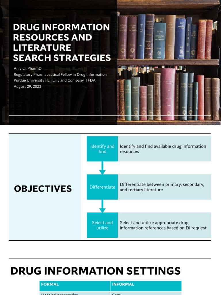 08 29 23 Review of Drug Information Resources For Posting PDF | PDF ...