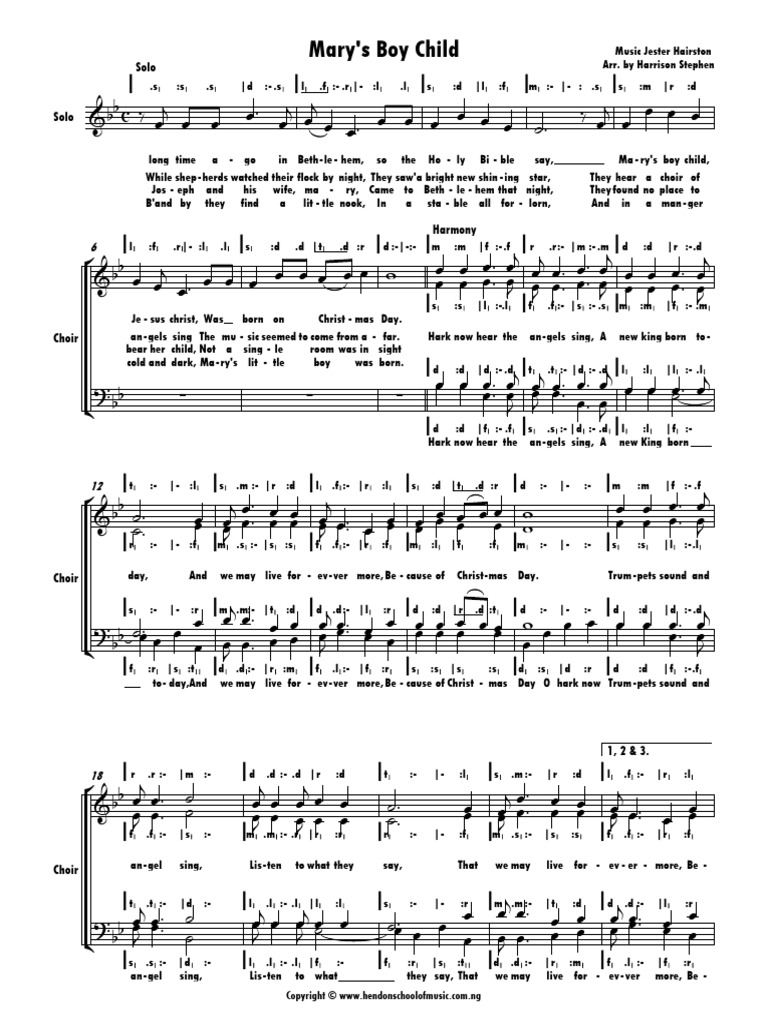 "Mary's Boy Child Sheet Music" | PDF | Singles | Christmas Songs