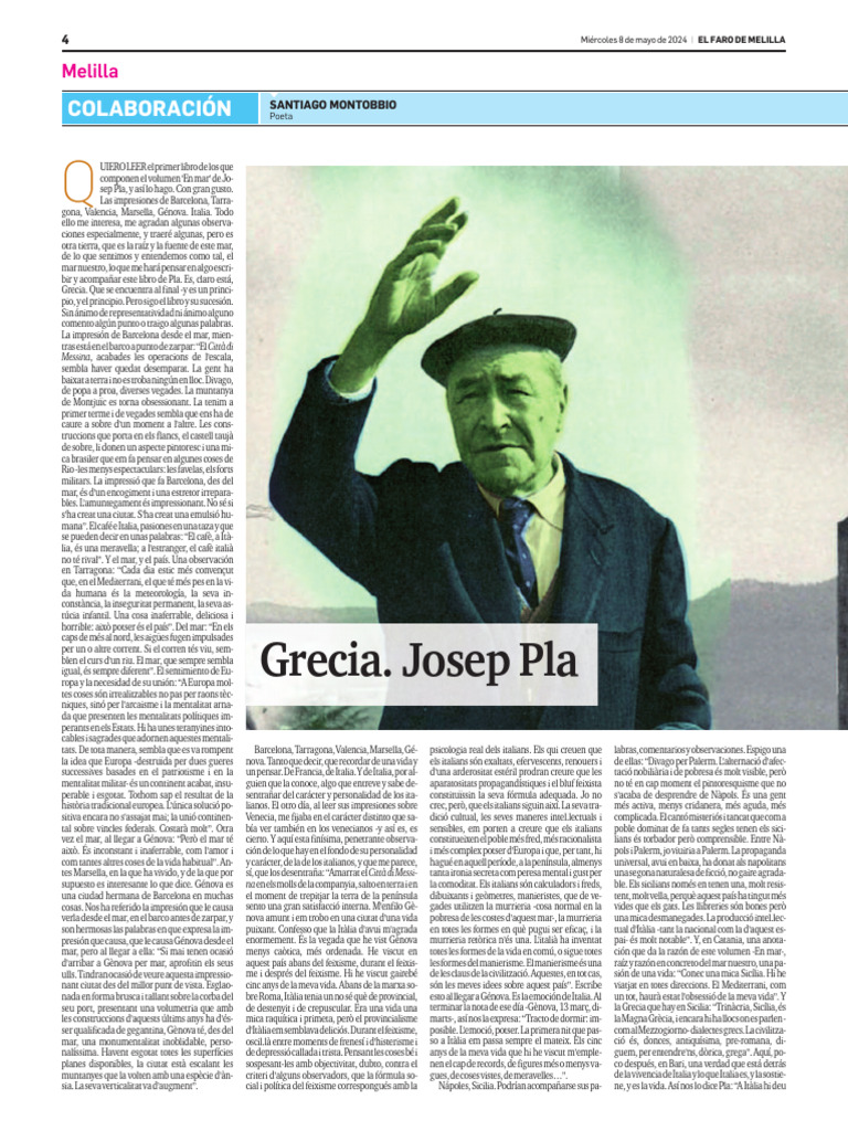 Grecia. Josep Pla (Santiago Montobbio) | PDF