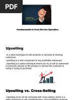 Up-Selling in Restaurant | PDF | Sales | Business