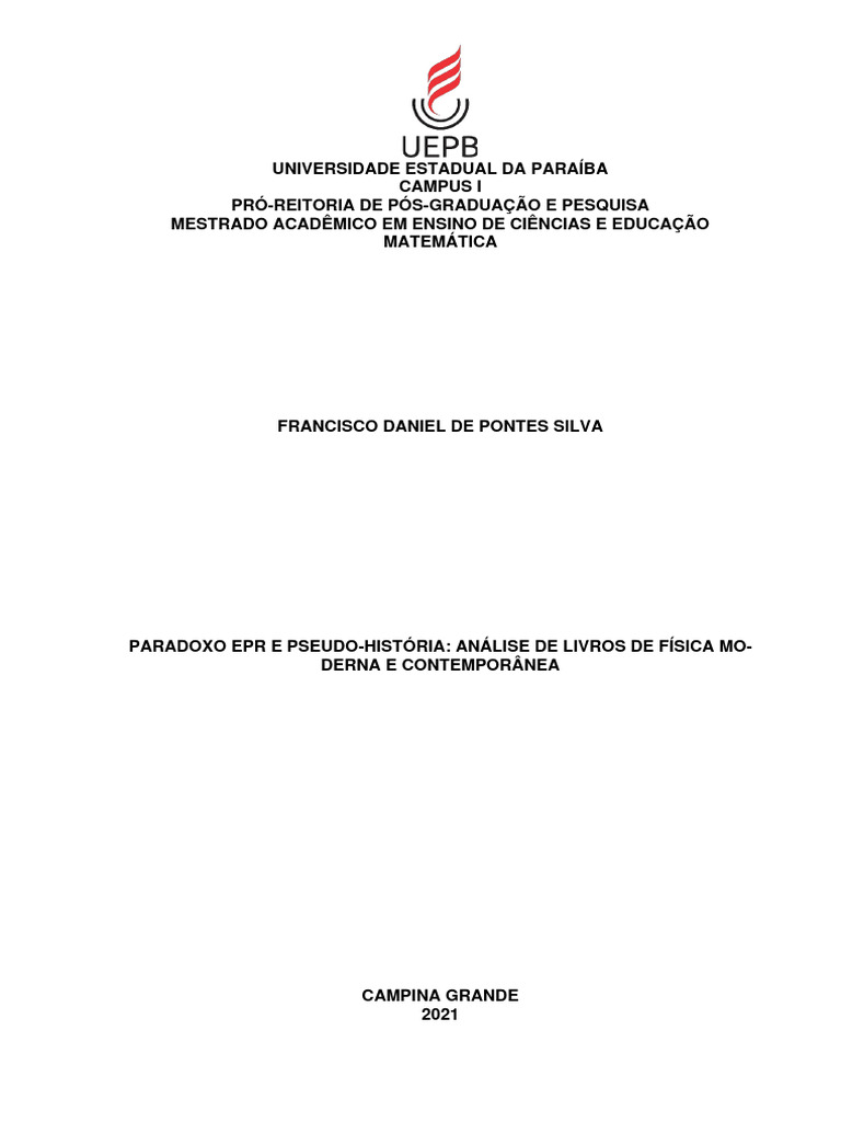 Francisco Daniel Dissertacao | PDF | Física | Science