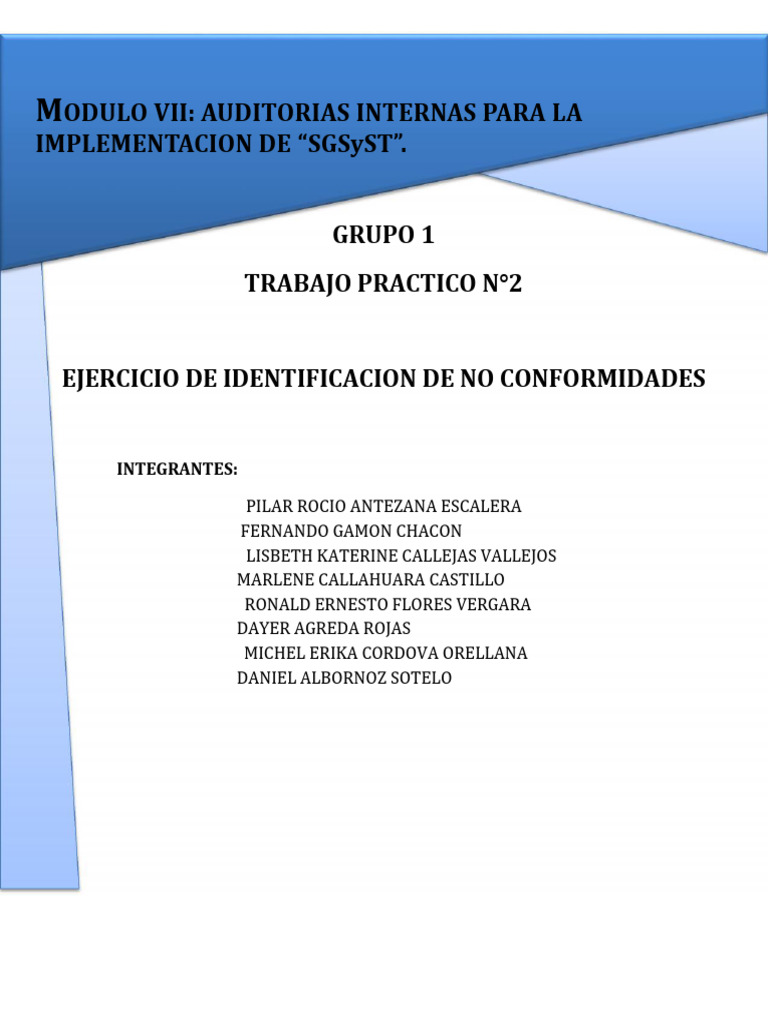 TP2 - Grupo 1 - No Conformidades | PDF