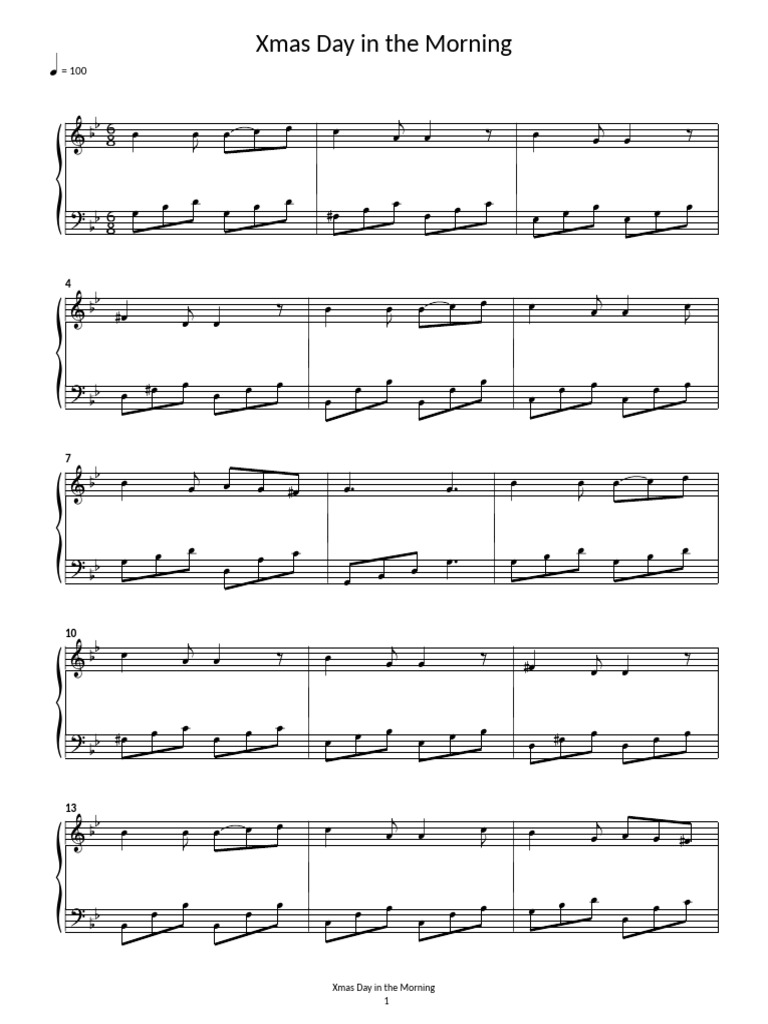 Xmas Day In The Morning PDF