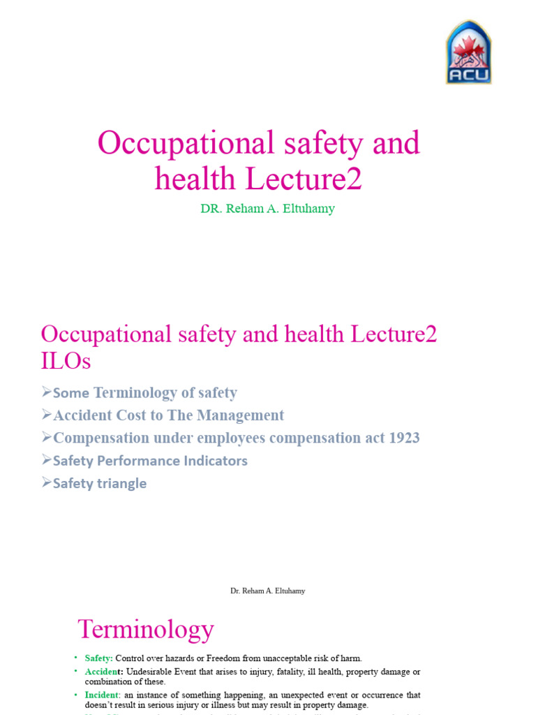Occupational Safety and Health Lecture2 | PDF | Occupational Safety And ...