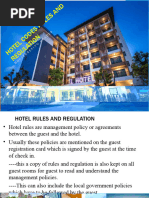 Hotel Rules and Regulation Sample | PDF | Virtue | Common Law