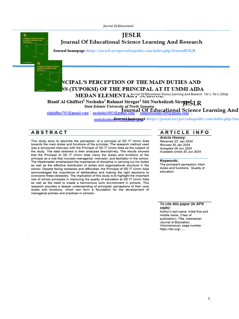 Jurnal Mpi Terbaru | PDF | Leadership | Teachers